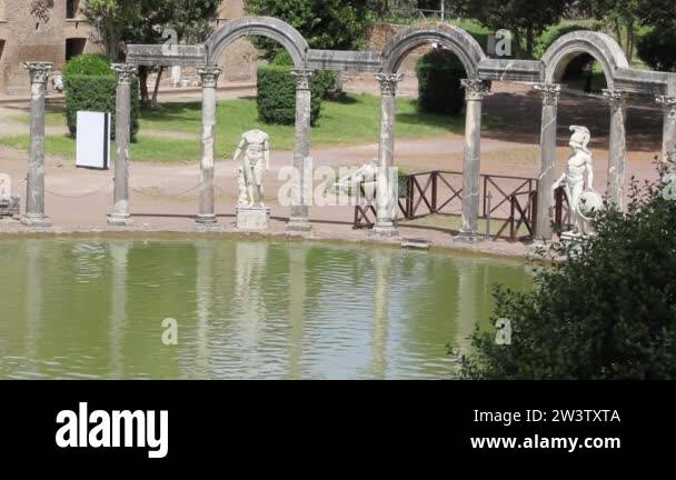 Hadrian's Villa - Roman Emperor Hadrian at Tivoli outside Rome Stock ...