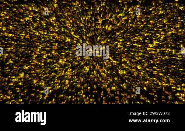 Abstract dimension yellow glow particles white stars pattern waveform ...