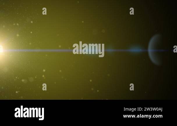 Beautiful Gold Floating Dust Particles with Lens Flare on Black ...
