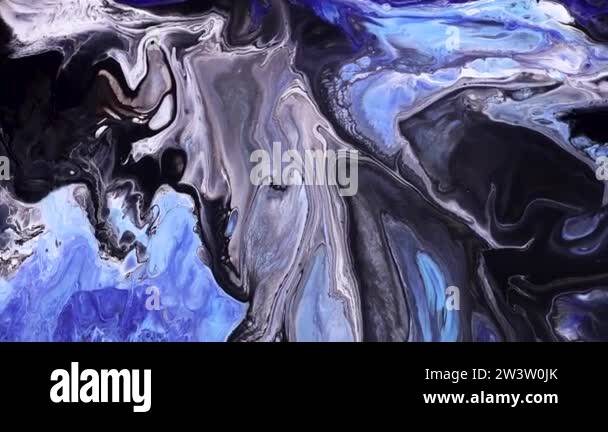 Fluid art painting footage, modern acryl texture with flowing effect ...