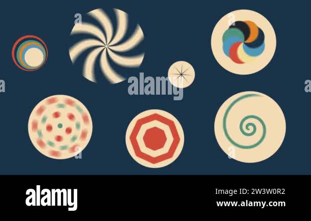 looping animation rotation of circles. 2d motion Stock Video Footage ...