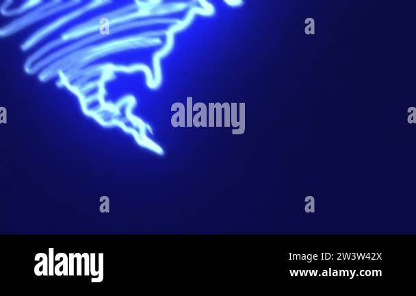 Blue Neon Hand Drawn World Map Smooth Camera Pan and Zoom Out Stock ...