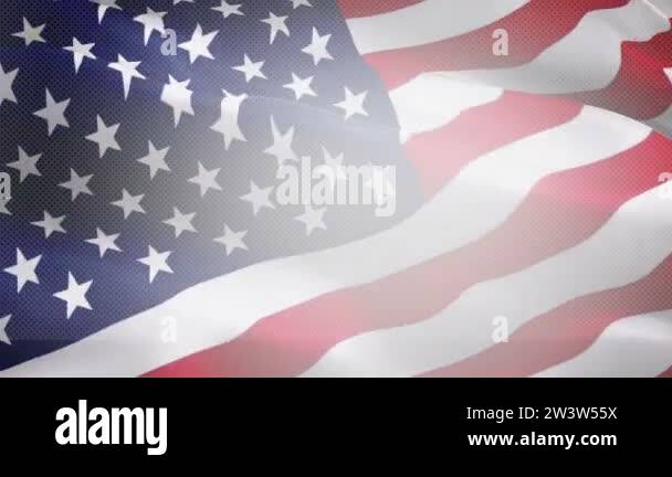 United States of America waving flag video gradient background. Waving ...