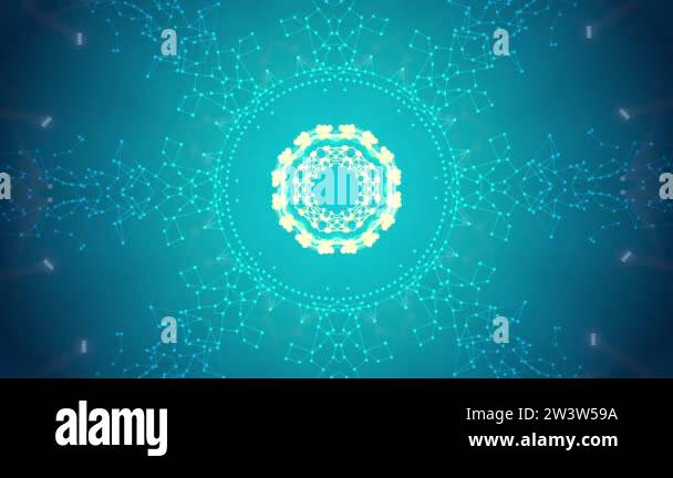 Blue star explosion into the creation of a beautiful nebula of plexus ...