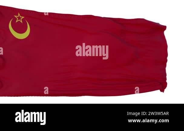 Union Of Islamic Soviet Republics Flag Isolated Realistic Animation ...