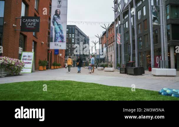 Tallinn, Estonia - June 5, 2020: Timelapse View Of Historical Rotermann ...