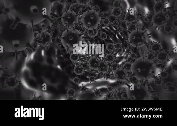 Swine flu virus h1n1 agent inside infected organism. Virus under ...