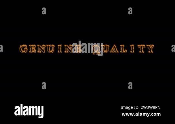 genuine quality fire text effect black background. animated text effect ...