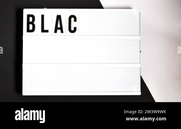 BLACK LIVES MATTER text animation on a black and white background ...