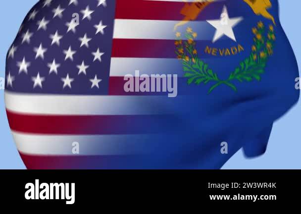 Nevada State USA Crumpled Fabric Flag Intro. USA Flag. State of Nevada ...
