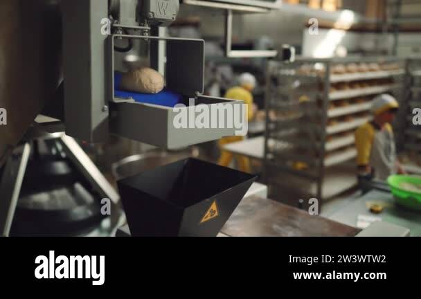 Bread bakery food factory. Modernization of food processing plants, production lines. Industrial ...