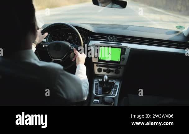 Footage for animation. Cyber space technology. Adult man driving nano ...