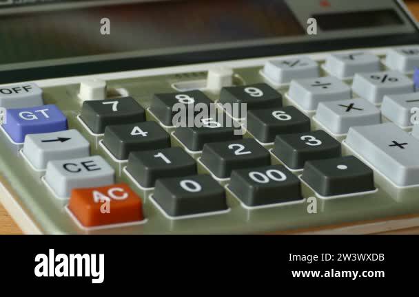 Using Office Calculator. Typing numbers in office calculator ...