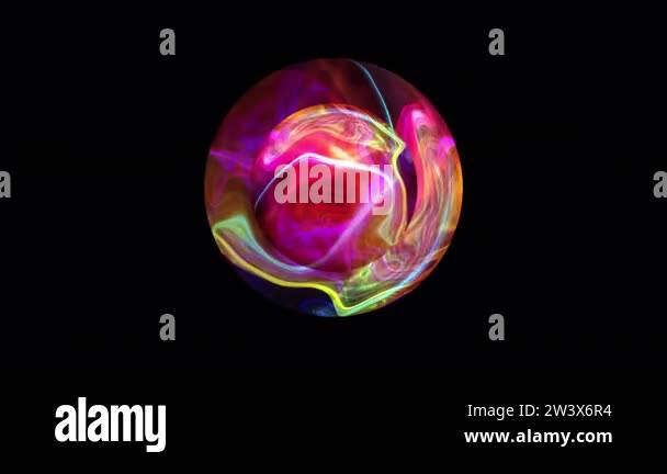 Abstract sci-fi colorful magic fantasy futuristic plasma glass ball ...