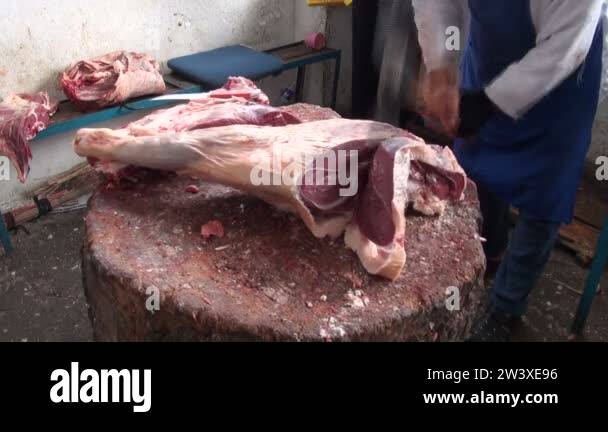 Chopping meat from cow leg Stock Videos & Footage - HD and 4K Video ...