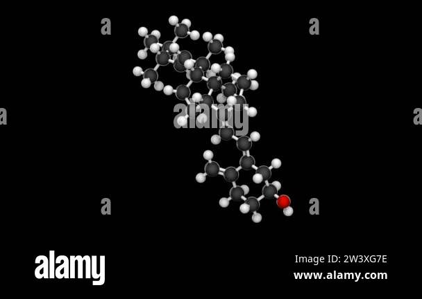 Chemical structure of Vitamin D3 (Cholecalciferol). Formula: C27H44O ...