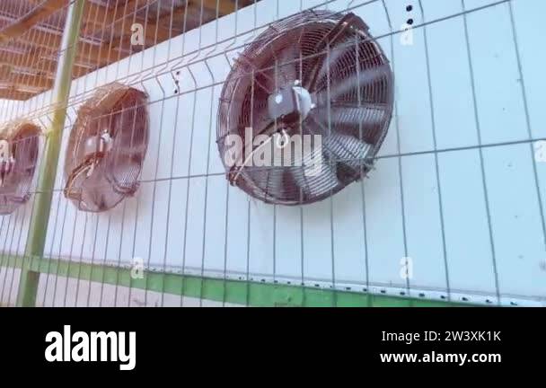 Metal industrial air conditioning vent. HVAC. Commercial cooling HVAC ...