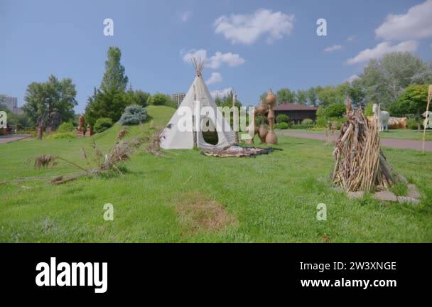 Tipi teepee tepee traditional housing Stock Videos & Footage - HD and ...