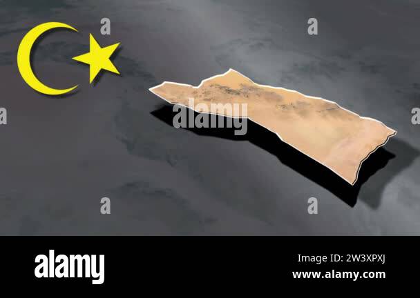 Districts of Libya animation map Stock Video Footage - Alamy