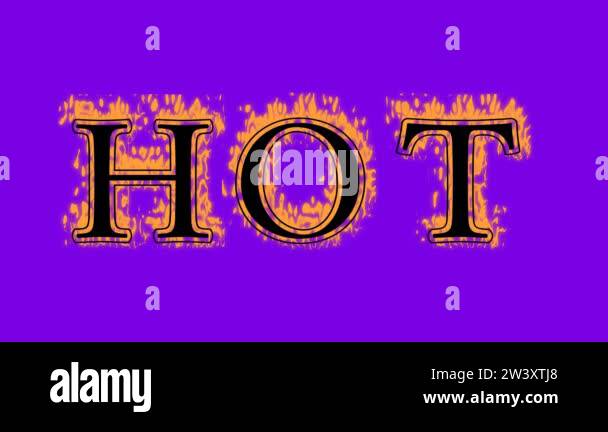 hot fire text effect violet background. animated text effect with high ...