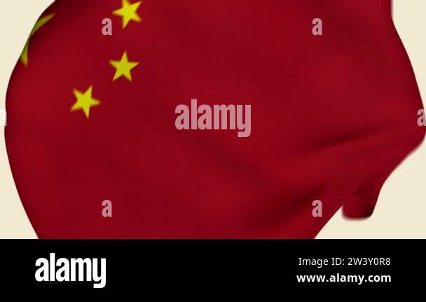 China Crumpled Fabric Flag Intro. China Flag. Oriental Asia Flags ...