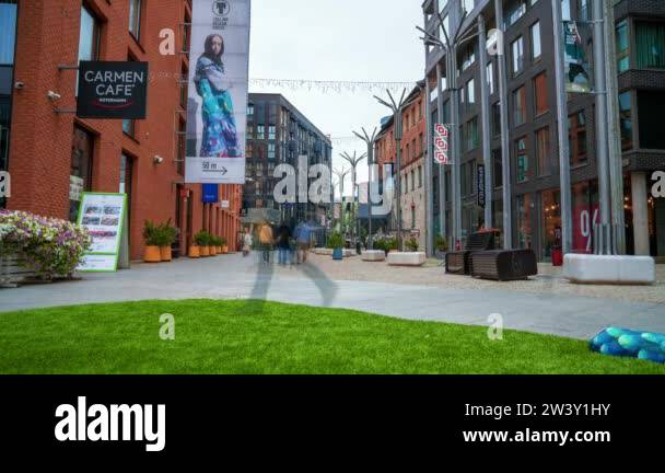 Tallinn, Estonia - June 5, 2020: Timelapse View Of Historical Rotermann ...