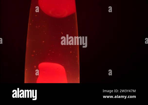 Unique patterns formed by the hot wax moving inside a red lava lamp ...