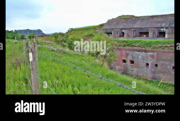 Old bunker fortification military defense structure that provides a ...