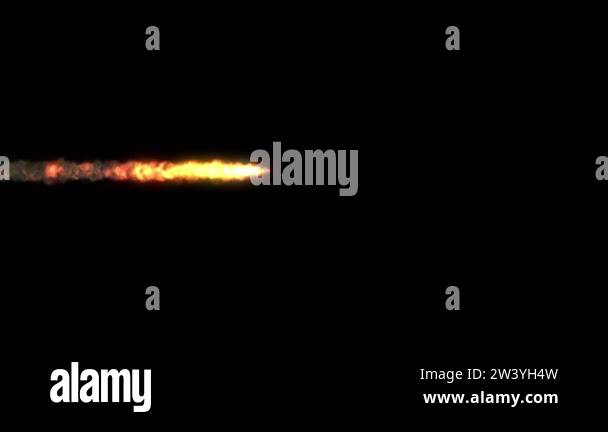 Shockwave Power Fire Meteor Comet/ 4k animation of a powerful fire comet with speed explosion ...