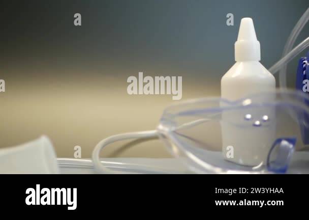 Oxygen mask of nebulizer, medical equipment for pneumonia, covid, sars ...