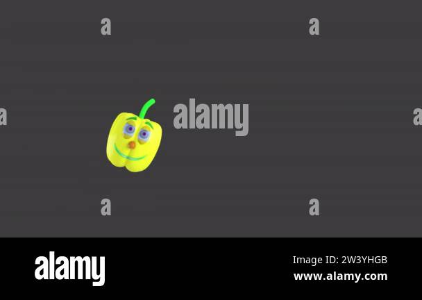 Animated video with a 3D character pepper, with a transparent ...