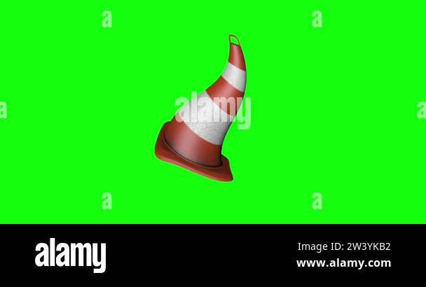8 different animations 3d cone pylon traffic signal green screen ...