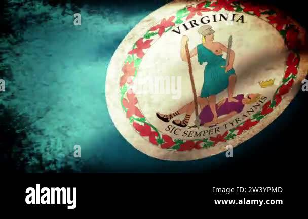 Virginia state flag waving Stock Videos & Footage - HD and 4K Video ...