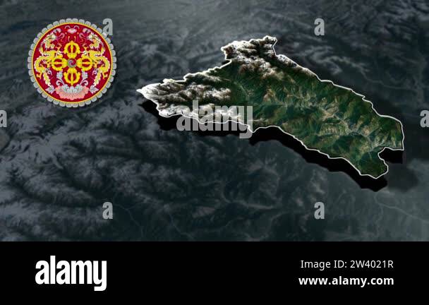 Districts of Bhutan animation map Stock Video Footage - Alamy