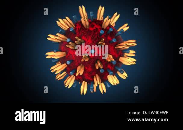 3D virus animation in a black background Stock Video Footage - Alamy