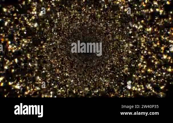 Beautiful Golden Confetti Flying Around Seamless. Moving Through the ...