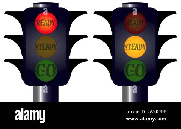 Traffic light showing three Stock Videos & Footage - HD and 4K Video ...