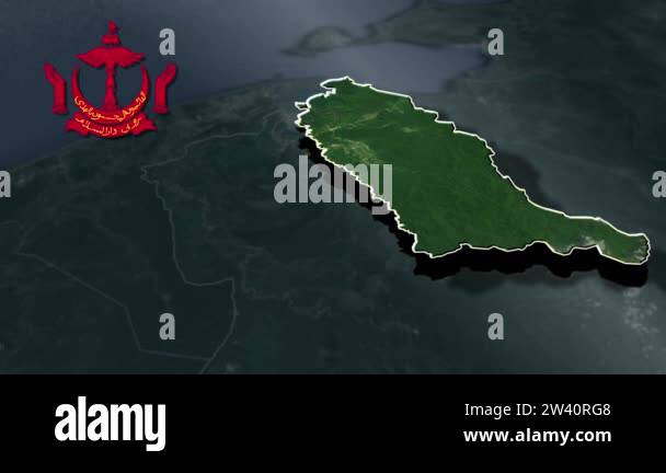 Districts of Brunei animation map Stock Video Footage - Alamy