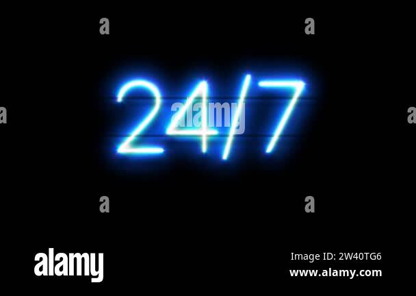 24 7 neon Stock Videos & Footage - HD and 4K Video Clips - Alamy
