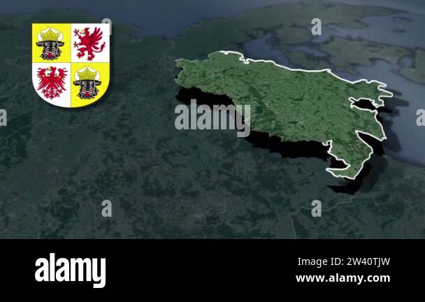Germany regions map animation Stock Video Footage - Alamy