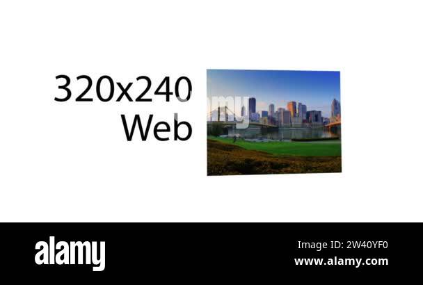 An animated illustration showing the size and resolution differences in ...