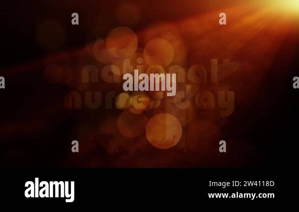 National Nurses Day abstract cinematic title intro loop. 4K 3D ...