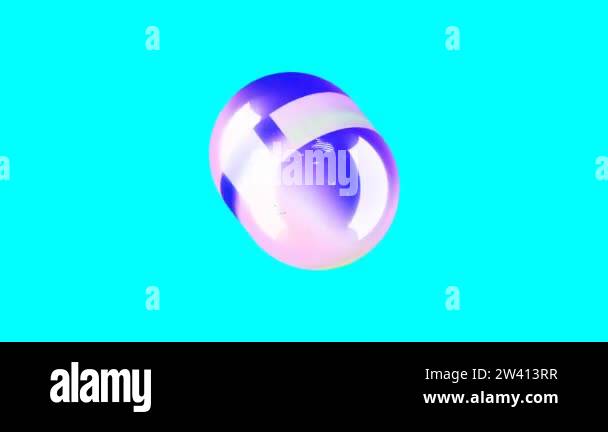 Gif animation art. 3d geometric object glitch effect abstraction Stock ...