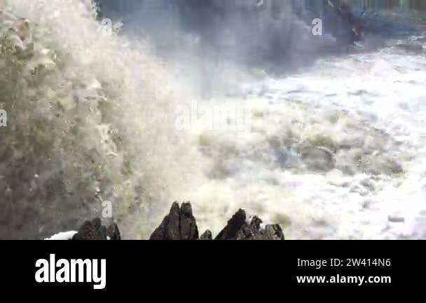Mini Waterfall Springs Peacefully Dripping Close up shot of water ...
