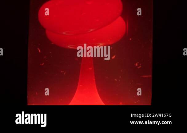 Unique patterns formed by the hot wax moving inside a red lava lamp ...