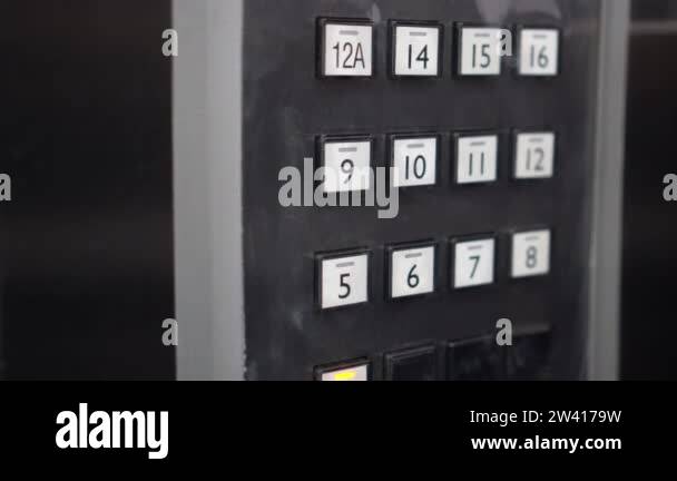 Lift elevator floor buttons cover with plastic sheet to prevent covid ...