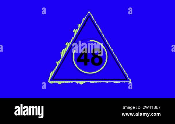 1 minute countdown timer in triangle on chroma key Stock Video Footage ...