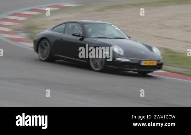 All kind of Super cars on the racing circuit in Zandvoort, the ...