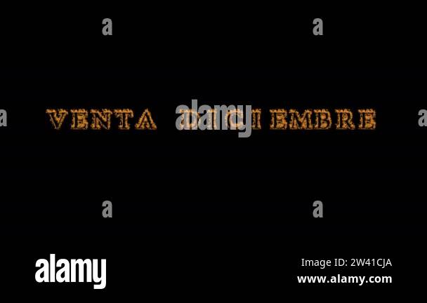 Venta diciembre fire text effect black background. animated text effect ...
