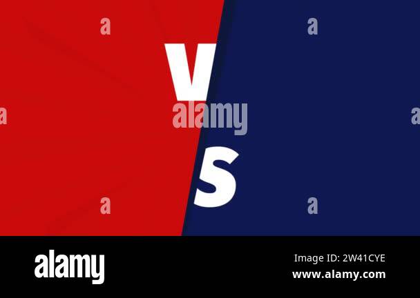 Red VS blue. Teams versus battle screen. Fight backgrounds competition ...